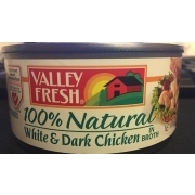 Valley Fresh White & Dark Chicken in Broth, 100% Natural: Calories ...