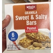 WinCo Foods Granola Bars, Sweet & Salty, Peanut: Calories, Nutrition ...