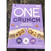 One Crunch Protein Bar, French Toast, Cinnamon: Calories, Nutrition ...
