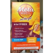 Meta Mucil 4 In 1 Fiber, Powder Packet: Calories, Nutrition Analysis ...