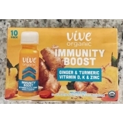 Vive Juice, Immunity Boost, Ginger & Turmeric, Organic: Calories ...