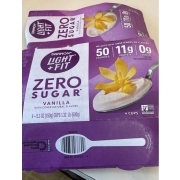 Dannon Light+Fit Yogurt, Zero sugar, Vanilla: Calories, Nutrition ...