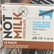 Not Milk Milk Alternative, Chocolate, Plant-Based: Calories, Nutrition ...