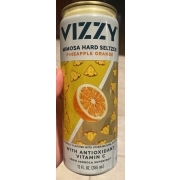 Vizzy Hard Seltzer, Mimosa, Pineapple, Orange: Calories, Nutrition ...