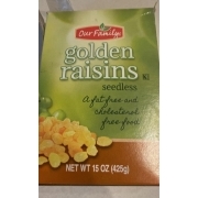 Our Family Raisins, Golden, Seedless: Calories, Nutrition Analysis ...