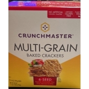Crunchmaster Crackers, Baked, Multigrain, 6-seed: Calories, Nutrition ...