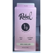 Rebel Plain Cream Milk: Calories, Nutrition Analysis & More | Fooducate