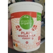 Simple Truth Organic Yogurt, Plain, Whole Milk: Calories, Nutrition ...