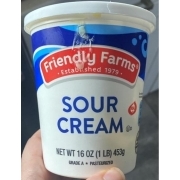 Friendly Farms Sour Cream: Calories, Nutrition Analysis & More | Fooducate