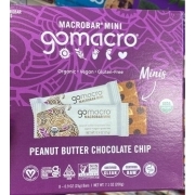 Gomacro Snack Bar, Macrobar Mini, Peanut Butter Chocolate Chip ...