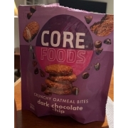Core Foods Crunchy Oatmeal Bites, Dark Chocolate Chip: Calories ...