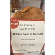 Ukrop's Sandwich, Chicken Salad on Croissant: Calories, Nutrition ...