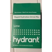 Hydrant Rapid Hydration Drink Mix, Lime: Calories, Nutrition Analysis ...