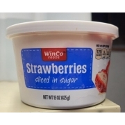 WinCo Foods Strawberries, Sliced in Sugar: Calories, Nutrition Analysis ...