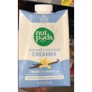 Nut Pods Creamer, Almond + Coconut, French Vanilla: Calories, Nutrition ...