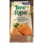 Tree Ripe 100% Orange Juice, Grove Select: Calories, Nutrition Analysis ...