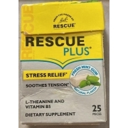 Rescue Plus Dietary Supplement, Stress Relief, Fresh Mint Gum: Calories ...