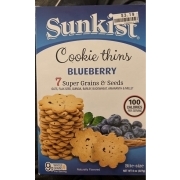Sunkist Cookie Thins, Super Grains & Seeds, Blueberry: Calories ...