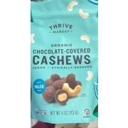 Thrive Market Cashews, Chocolate-Covered, Organic: Calories, Nutrition ...