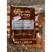 The Cheesecake Factory Dinner Rolls, Brown Bread: Calories, Nutrition ...