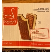 Schwan's Ice Cream Sandwiches, Vanilla: Calories, Nutrition Analysis ...