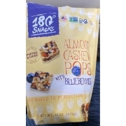 180 Snacks Almond Pops With Blueberries: Calories, Nutrition Analysis ...
