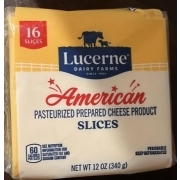Lucerne Cheese, American, Slices: Calories, Nutrition Analysis & More ...
