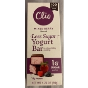 Clio Yogurt Bars, Mixed Berry: Calories, Nutrition Analysis & More ...
