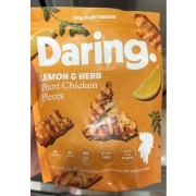 Daring Chicken, Plant Based, Lemon & Herb Pieces: Calories, Nutrition ...