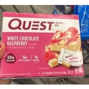 Quest Protein Bar, White Chocolate Raspberry Flavor: Calories ...