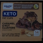 Equate Keto Fat Cups, Caramel & Nut Clusters: Calories, Nutrition ...
