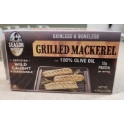 Season Mackerel, Grilled, in 100% Olive Oil: Calories, Nutrition ...