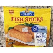 Gorton's Fish Sticks, 100% Whole Fillets, Not Minced: Calories ...