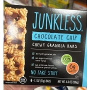 Simply Eight Junkless Granola Bars, Chocolate Chip: Calories, Nutrition ...