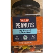 H-E-B Peanuts, Dry Roasted & Unsalted: Calories, Nutrition Analysis ...