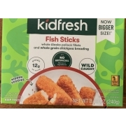 Kidfresh Fish Sticks: Calories, Nutrition Analysis & More | Fooducate