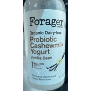 Forager Project Probiotic Cashewmilk Yogurt, Vanilla Bean: Calories ...