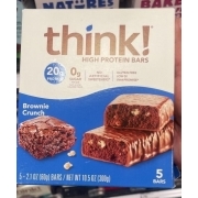 Think! Bars, High Protein, Brownie Crunch: Calories, Nutrition Analysis ...