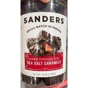 Sanders Fine Chocolates Dark Chocolate, Sea Salt Caramels: Calories ...