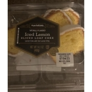 Marketside Loaf Cake, Sliced, Iced Lemon: Calories, Nutrition Analysis ...