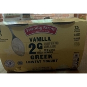 Friendly Farms Greek Yogurt, Lowfat, Vanilla: Calories, Nutrition ...