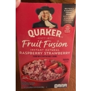 Quaker Instant Oatmeal, Fruit Fusion, Raspberry Strawberry: Calories ...