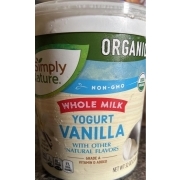 Simply Nature Organic Vanilla Whole Milk Yogurt: Calories, Nutrition ...
