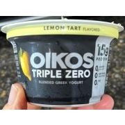 Dannon Greek Yogurt, Blended, Oikos, Triple Zero, Nonfat, Lemon Tart ...