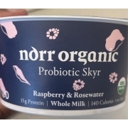 Norr Organic Skyr, Probiotic, Raspberry & Rosewater: Calories ...