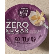 Dannon Yogurt, Light + Fit, Zero Sugar, Vanilla: Calories, Nutrition ...