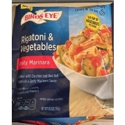 Birds Eye Rigatoni & Vegetables, Zesty Marinara: Calories, Nutrition ...