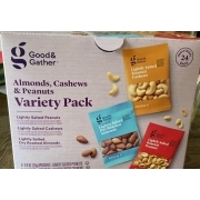 Good & Gather Nuts, Variety Pack, Almonds, Cashews & Peanuts: Calories ...