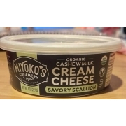 Miyoko's Cream Cheese, Cultured Vegan, Savory Scallion: Calories ...