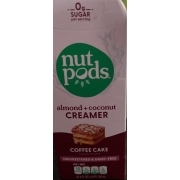 Nut Pods Coffee Creamer, Almond + Coconut, Coffee Cake: Calories ...
